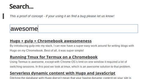 adding search to hugo with elasticlunr · camping coder