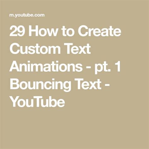 29 How To Create Custom Text Animations Pt 1 Bouncing Text Youtube Adobe Tutorials Text