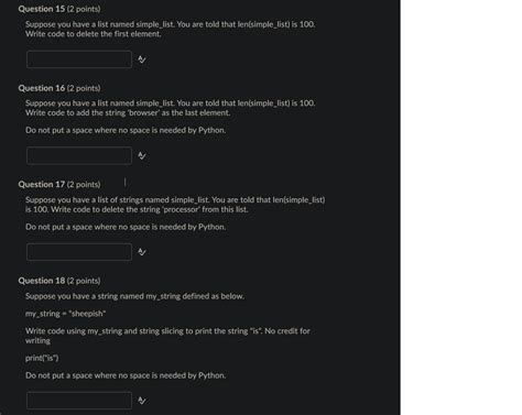 Solved Question Points Suppose You Have A List Named Chegg