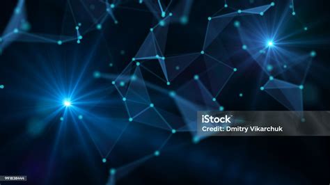 추상적인 기술 배경입니다 포인트와 라인 네트워크 연결입니다 인공 지능 기술 와이어 네트워크 미래 와이어 프레임입니다 큰 데이터입니다 4 K 렌더링 있습니다 0명에 대한 스톡
