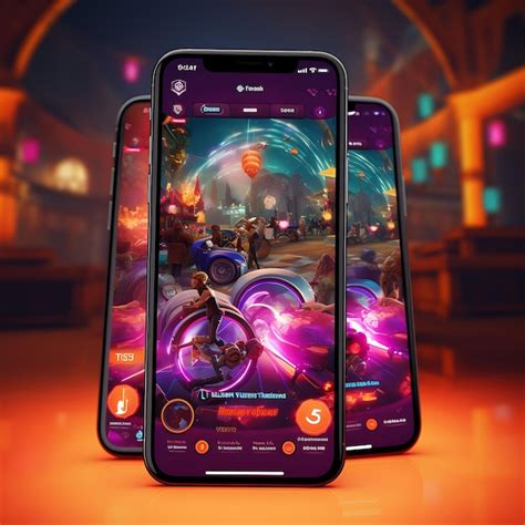 premium ai image mobile app design of gaming multiplayer game app