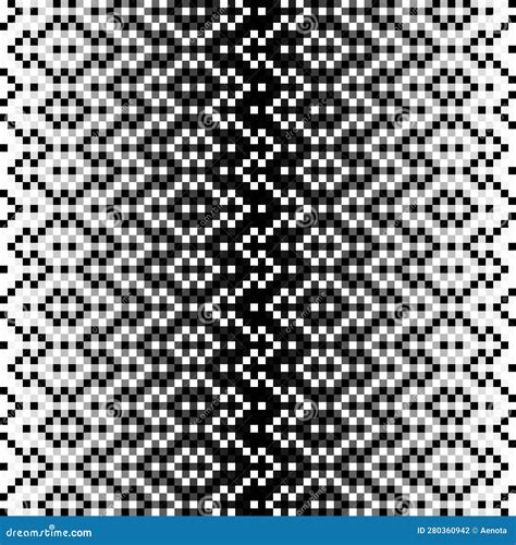 Continuous Geometric Black And White Pattern Stock Illustration