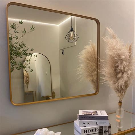 Espelho Retangular Grande Decorativo 90x80 Sala Banheiro Quarto Luxo