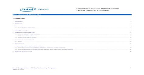 pdf quartus® prime introduction using verilog designs · 2019 4 10 · quartus® prime