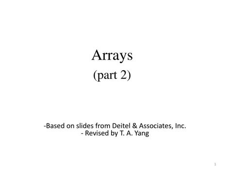 Ppt Arrays Part 2 Powerpoint Presentation Free Download Id2096995