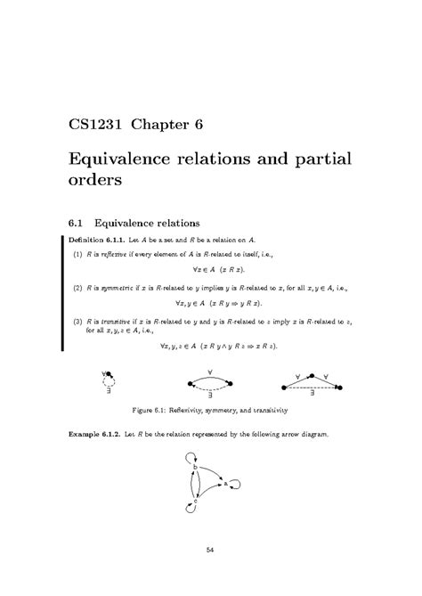 6 Erpo Notes Chapter 6 Lecture Notes CS1231 Chapter 6 Equivalence