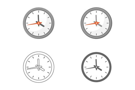 Clock Vector Illustration Clock Icon Outline 5145807 Vector Art At Vecteezy