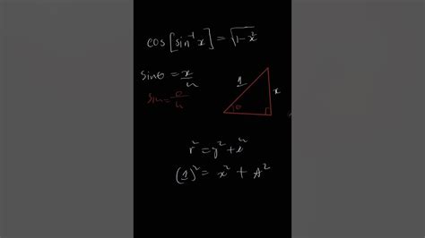Triginometry Problem Prove That Cos Sin 1 Sqrt 1 X 2 Inverse