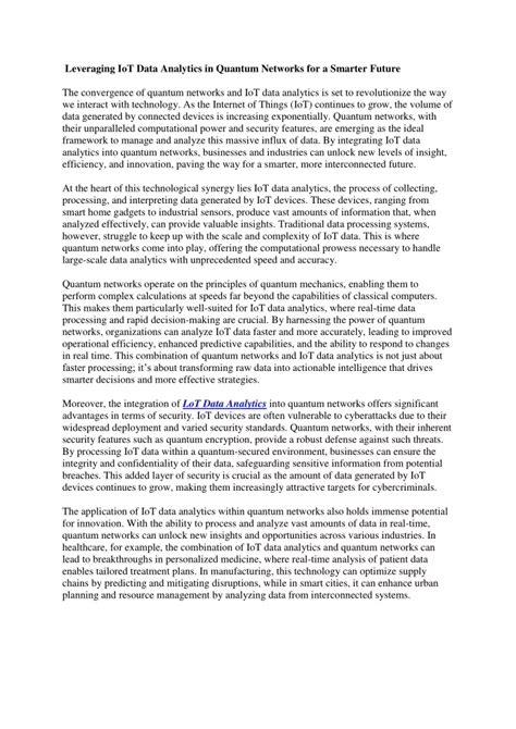 Ppt Iot Data Analytics In Quantum Networks Powerpoint Presentation Free Download Id 13504611