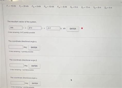 Solved Calculate The Resultant Force Fr And Its Directional