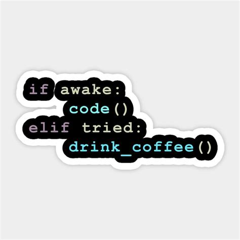 Funny Code Programmer Sticker Code Coffee