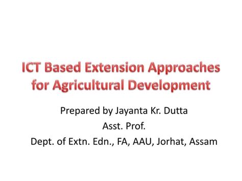 Ict Based Extension Approaches Pdf
