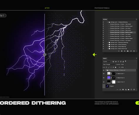 Artstation Bitmap Lab One Click Pixel Halftone Photoshop Action