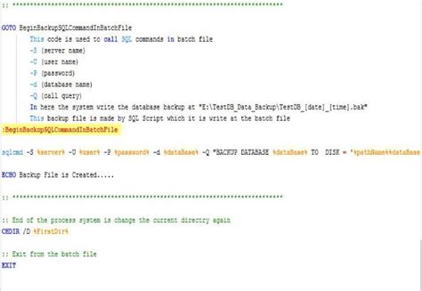 Sql Server Database Backup By Using Batch File Updated Version Codeproject