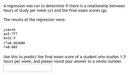 Solved A Regression Was Run To Determine If There Is A Chegg Com