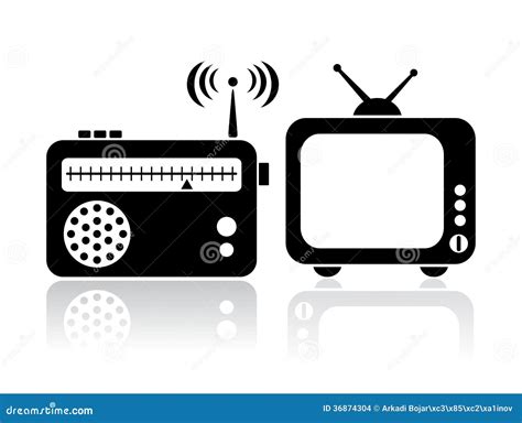Tv Radio Icons Stock Vector Illustration Of Symbol Icons 36874304
