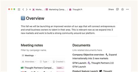 Using Notion For Marketing Campaigns
