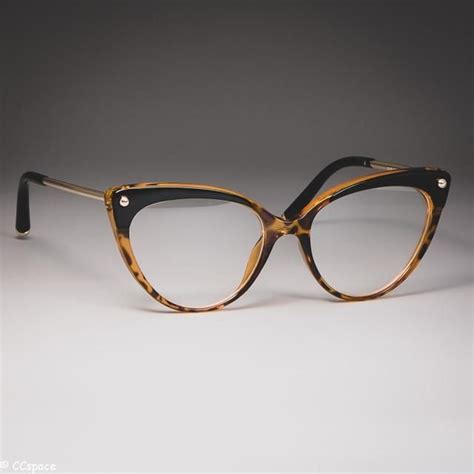 Classic Cat Eye Glasses C2 Leopard Clear Cat Eye Glasses Frames