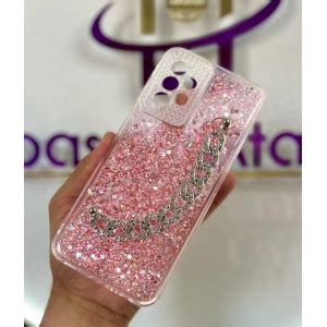 Capa Para Celular Glitter Luxo Com Strap Corrente Strass Capas No Atacado Pel Culas