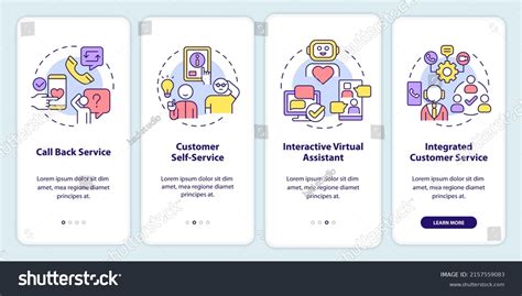 Types Customer Service Onboarding Mobile App Stock Vector Royalty Free 2157559083 Shutterstock