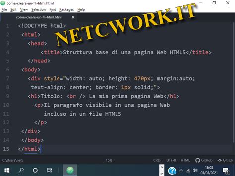 Come Creare Un File Html Html5 Netcworkit