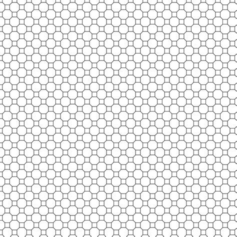 Interlocking Squares And Octogons Black Line Lattice Seamless