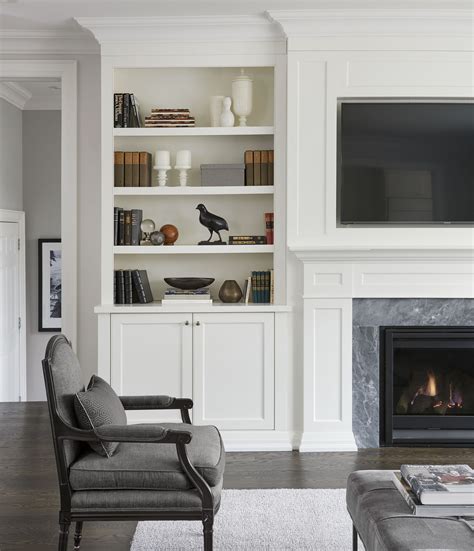 Glengrove Transitional Living Room Decor Fireplace Living Room Built