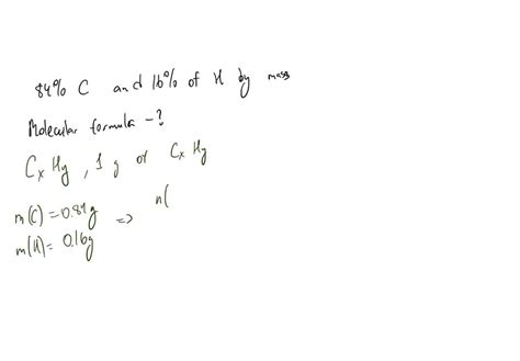 Solved Upon Combustion Analysis A Certain Compound Was Found To Contain 84 Carbon And 16