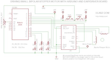 Bipolar Stepper Motor Driver Circuit Diagram