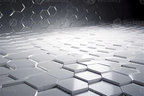 Abstract Futuristic Surface Concept With Hexagons Trendy Sci Fi