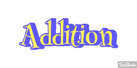 Addition Word Animated  Logo Designs