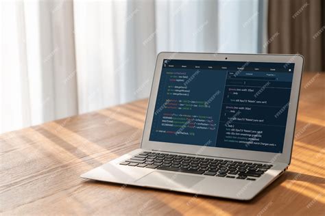 Premium Photo Software Development Programming On Computer Screen For Modish Application