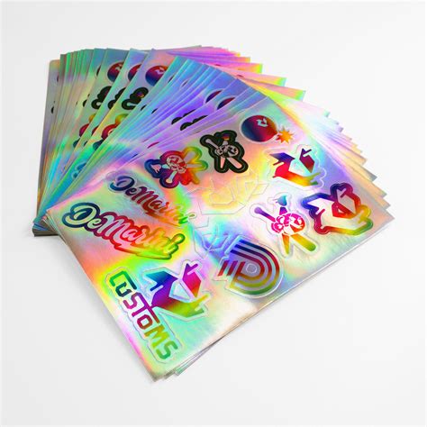Holographic Sticker Sample Photos Rainbow Foil Stickers