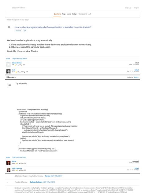 How To Check Programmatically If An Application Is Installed Or Not In