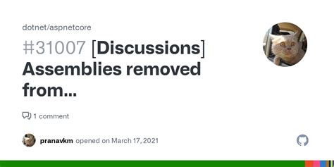 Discussions Assemblies Removed From Microsoftaspnetcoreapp Shared