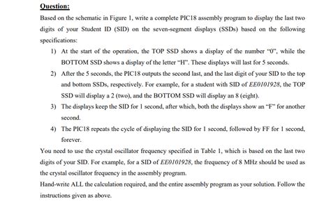 question based on the schematic in figure 1 write a