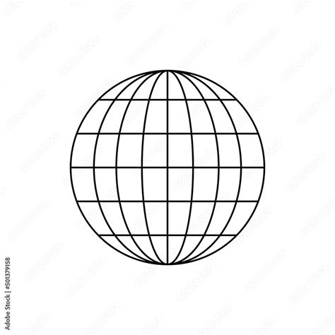 Isolated Globe Wireframe Vector Stock Vector Adobe Stock