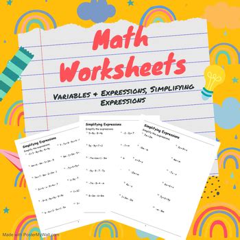 Evaluate Algebraic Expressions Simplifying Algebraic Expressions