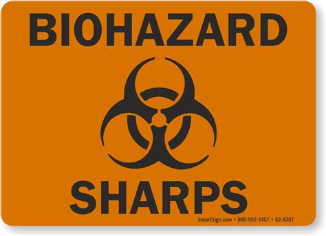 Sharps Warning Labels And Signs Biohazard Sharps Waste Disposal