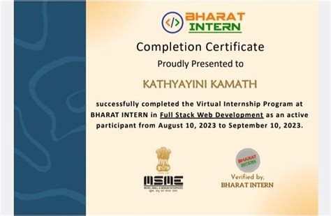 Kathyayini Kamath On Linkedin Webdevelopment Internshipexperience Html Css Javascript