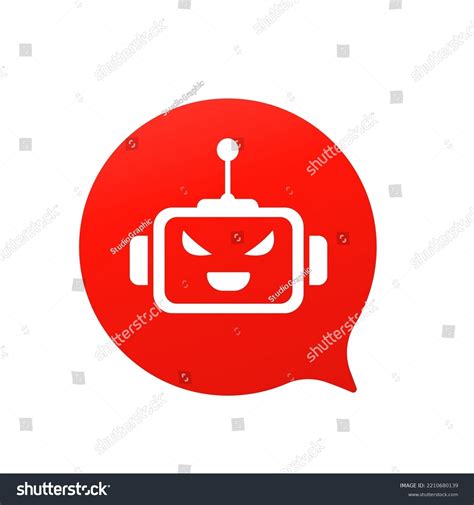 Chatbot Evil Robot Virus On White Stock Vector Royalty Free 2210680139 Shutterstock