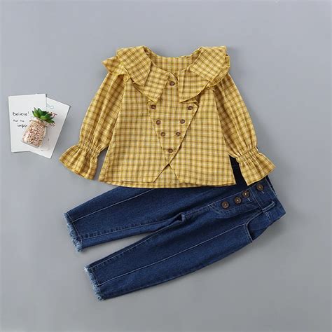 Комплект одежды высокого качества для девочек от 2 до 7 лет новинка года весенне осенняя