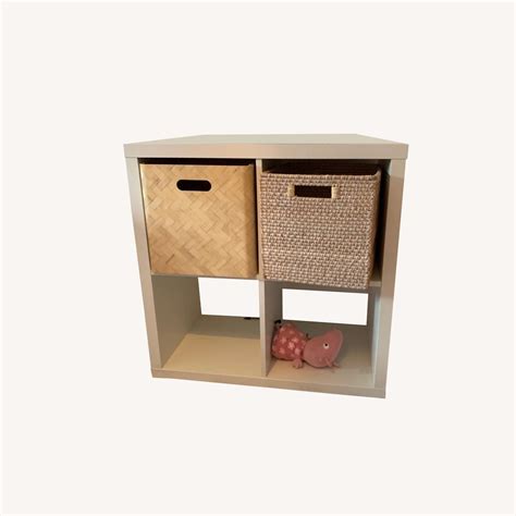 Ikea Kallax 4 Cube Shelf Unit High Gloss White Aptdeco