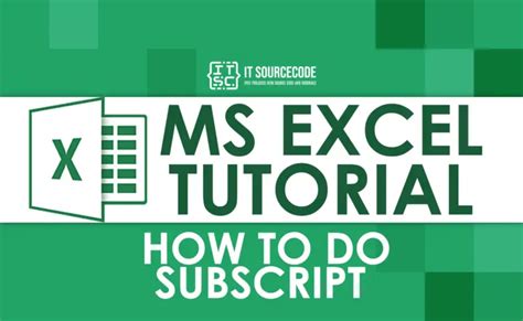 Subscript In Excel Quick Method To Add With Shortcut