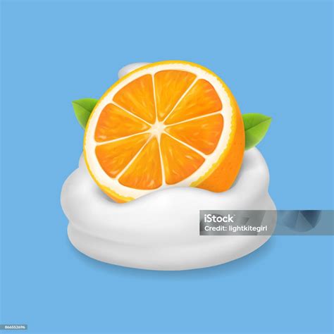 오렌지 과일 요구르트 아이콘에 과일과 우유 현실적인 벡터 일러스트 레이 션 라떼에 대한 스톡 벡터 아트 및 기타 이미지 라떼 물이 튀는 3차원 형태 Istock