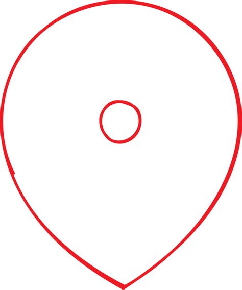 Hand Drawn Map Pointer Pin Clip Art PNG