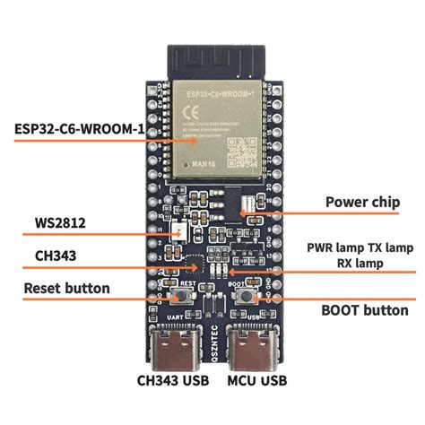 Esp32 C6 N16 Devkit Esp32 C6 16mb Flash Esp32 Wifibluetooth Internet Of Things Esp Development