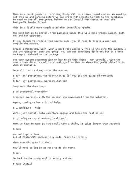 Postgresql Database Configuration Pdf Postgre Sql Databases
