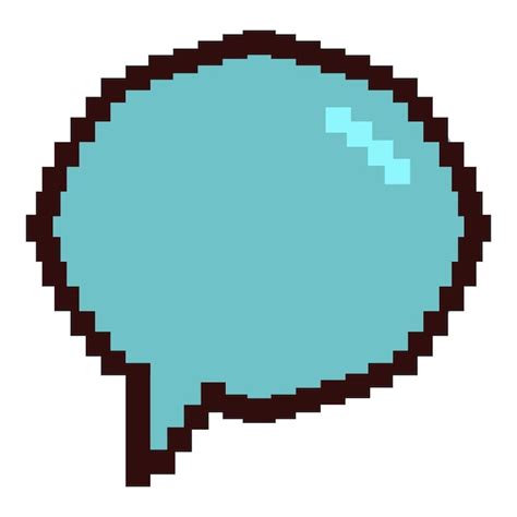 온라인 커뮤니케이션을 나타내는 픽셀 아트 음성 버블 프리미엄 벡터