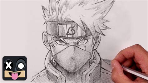 How To Draw Kakashi Hatake Naruto Sketch Tutorial Youtube